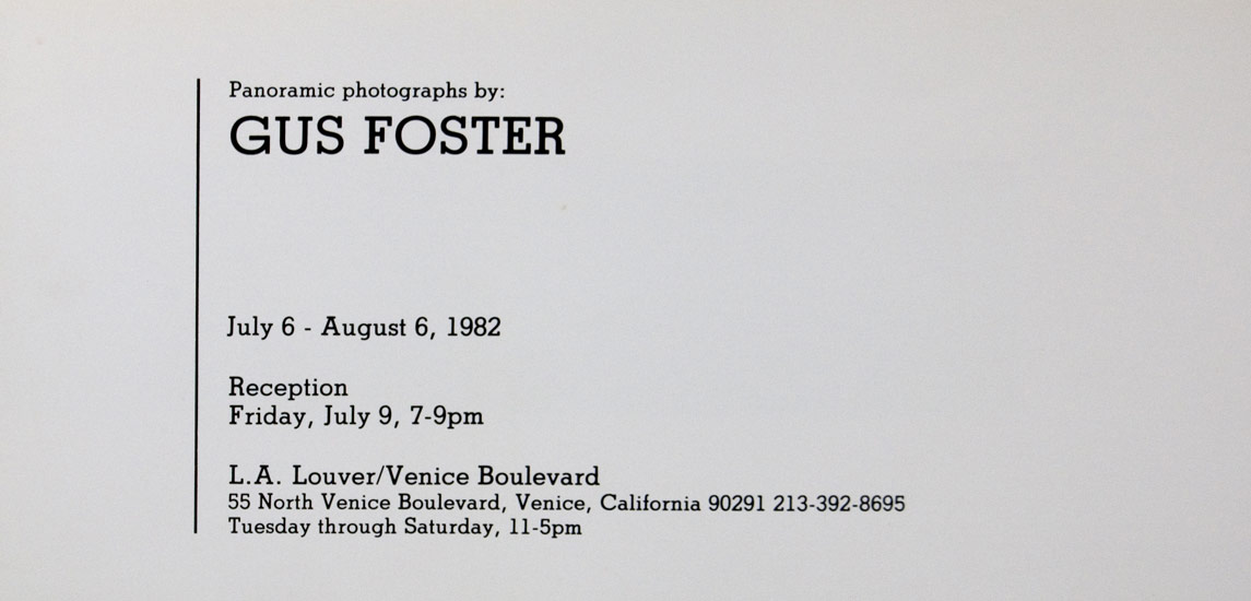 Gus Foster: Panoramic Photographs